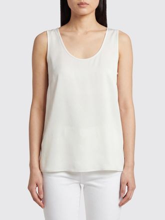 Parosh &Auml;rmelloses Top P. A.R. O.S. H. aus Polyester mit U-Ausschnitt