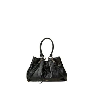 Twinset Shopper-Tasche mit Raffung - - Bags - Damen - Schwarzk - ONE SIZE