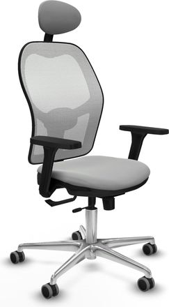 Piqueras y Crespo Ergonomischer B&uuml;rostuhl mit 3D-Armen, h&ouml;henverstellbarer Lendenwirbelst&uuml;tze und festem Kopfteil, ausgestattet mit Syncro/Traslack und injiziertem Scha