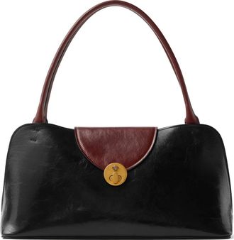 Versace Vivian Schultertasche aus Leder - - Bags - Damen - Schwarzk - ONE SIZE