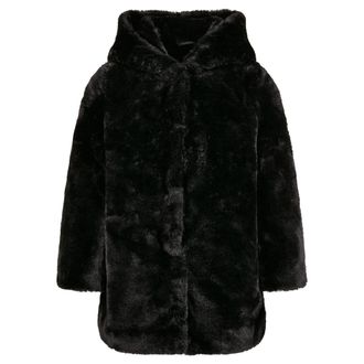 Urban Classics Mantel mit Kapuze f&uuml;r M&auml;dchen (Schwarz)