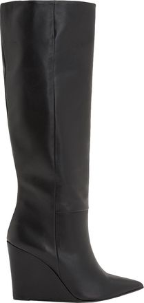 8 by YOOX LEATHER POINTED-TOE PLATFORM BOOTS