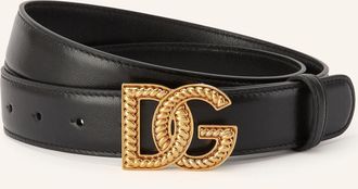 Dolce & Gabbana Ledergürtel schwarz