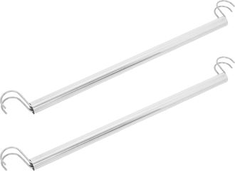 BESPORTBLE 2 St&uuml;ck Edelstahl Kleiderstange Verstellbaren Metallhaken Platzsparendes Wandmontage aufbewahrungssystem f&uuml;r Kleiderschrank Vielseitiger Organizer f&uuml;r