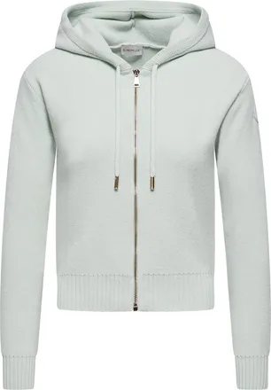 Moncler Moncler Cashmere & Wool Zip-up Hoodie, Women, Green, Size: Xs