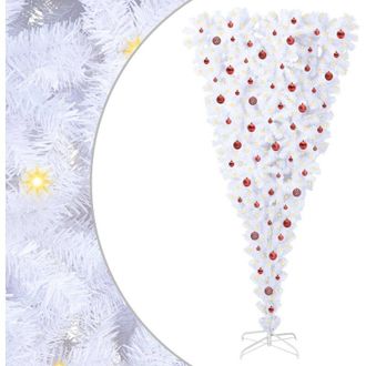 vidaXL K&uuml;nstlicher Weihnachtsbaum Wei&szlig; 240 cm PVC und Stahl vidaXL