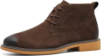 Generic Bottes habillées pour Hommes en Cuir PU suédé | Bottines Oxford Chukka à Lacets | Chaussures élégantes Confortables pour Affaires, Travail et Mode déc