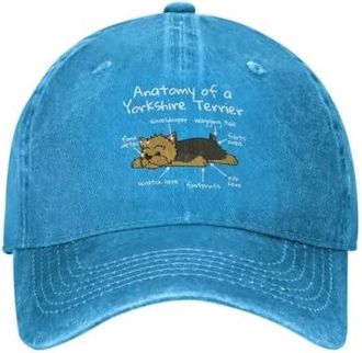 Generic Anatomie en Coton Cool dUne Casquette de Baseball Yorkshire Terrier Femmes Hommes Animal Unisex personnalis&eacute; et Ajustable Animal Dad Hat Outdoor