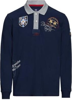 La Martina besticktes Polo in Blau