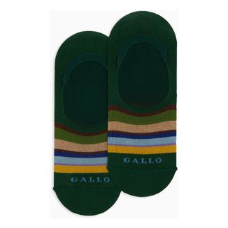 Gallo Gallo, unisex, Sous-vêtements, Multicolore, Taille: M Chaussettes invisibles en coton vert unisexe à rayures multicolores