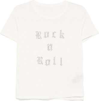 Zadig&Voltaire t-shirt à slogan en strass - Tons neutres