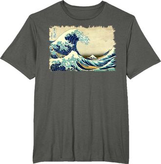 Smooth HQ Ber&uuml;hmte Klassische Japanische Kunst Die Gro&szlig;e Welle Hokusai T-Shirt