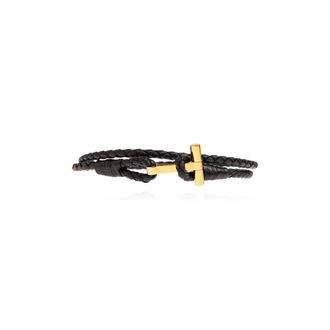 Tom Ford Braided Leather T Bracelet - - Accessories - Herren - Braun - M