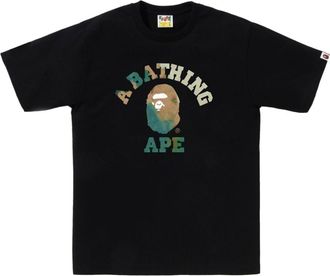A Bathing Ape T-Shirt mit Logo-Print - Schwarz