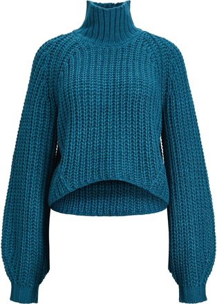 Jack & Jones Jack & Jones Damen Jxkelvy Chunky High Neck Knit Noos Strickpullover, Deep Lagoon, L