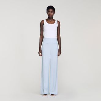 Sandro Pantalon &agrave; rayures et sequins