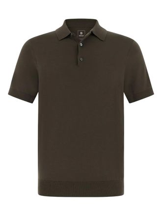 Boggi Milano knitted polo shirt - Marron