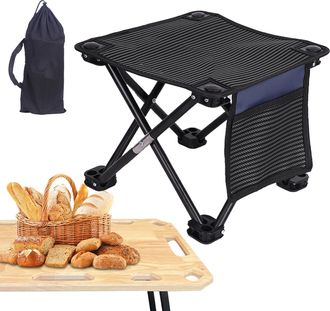 Generico Klappbarer Campinghocker - gro&szlig;er tragbarer Stuhl mit Stahlst&auml;nder | kompakte Outdoor-Reisen zum Wandern, Picknick, Rucksackreisen, Tragf&auml;higkeit von 