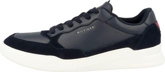 Tommy Hilfiger Herren Cupsole Sneaker Elevated Cupsole Leather Mix Schuhe, Blau (Desert Sky), 42 EU