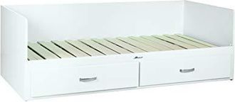 Phoenix Miami ausziehbares Tagesbett, Holz, Weiss metallic, 204.2 x 94 x 70 cm
