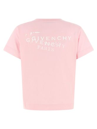 Givenchy Logo-Embroidered Cotton T-Shirt - Pink