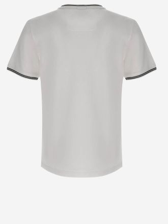 HUGO BOSS Mens T-Shirt Stretch Cotton White T-Shirts And Polos