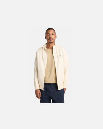 Timberland Exeter River Loopback-Hoodie mit durchgehendem Reißverschluss für Herren in Hellbeige, Herren, Beige, Größe