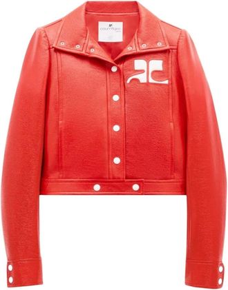 Courr&egrave;ges Femme, Vestes, Rouge, Taille: 34 FR Veste L&eacute;g&egrave;re