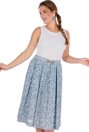 Berwin & Wolff Trachtenkleid Trachtenkleid - ILARIA - wei&szlig;/pale denim