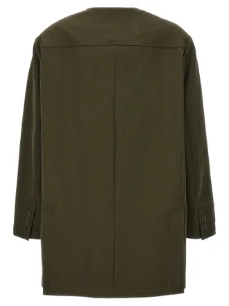 Max Mara Recital Midi Coat - Olive