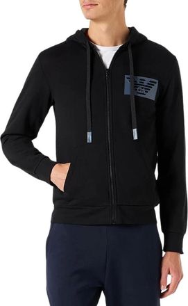 Emporio Armani Homme, Sweatshirts et sweats &agrave; capuche, Noir, Taille: XL Iconic Terry Zip Up Sweater