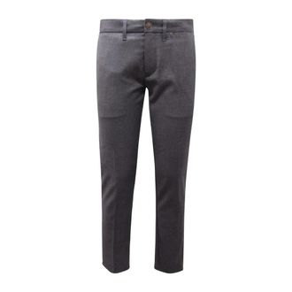 Siviglia Gino Chino Flanella Slim - - Trousers - Herren - Grau - W30
