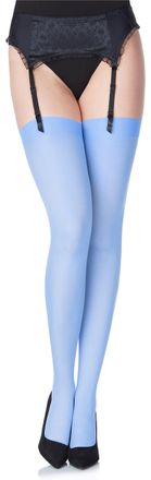 Merry Style Damen Mikrofaser Strapsstr&uuml;mpfe MS 799 40 DEN (Blau, XL-XXL (46-50))