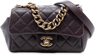 Chanel Hobo Bags - Mini Quilted Sheepskin Trapezio Flap - Gr. unisize - in Rot - f&uuml;r Damen