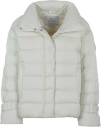 Woolrich Klassische Damenjacke in Unifarbe - - Jackets - Damen - Wei&szlig; - L