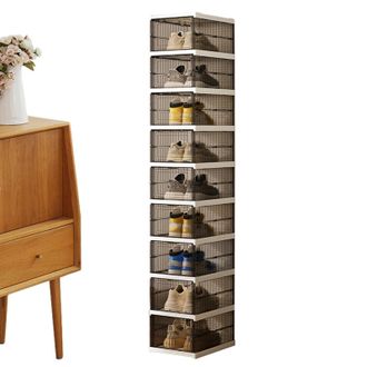 Generico | Transparente Aufbewahrungsbox für Schuhe | Faltbare und stapelbare Schuhbox für Zuhause, Schlafzimmer, Büro, Flur