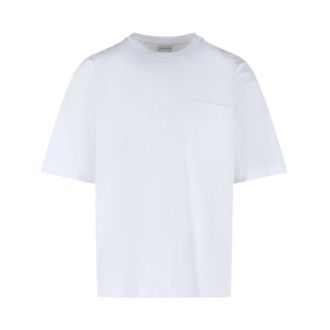 Dries Van Noten Geripptes T-Shirt mit Rundhalsausschnitt - - Tops - Herren - Wei&szlig; - L