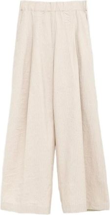 Dries Van Noten Femme, Pantalons, Beige, Taille: 36 FR Pantalon Large Pliss&eacute;