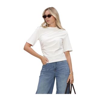 Selected Slwoline Light Twist Tee - - Tops - Damen - Wei&szlig; - M