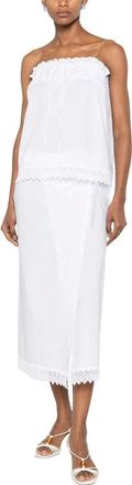 The Nina Studio Femme, Jupes, Blanc, Taille: 34 FR Wrap Midi Skirt