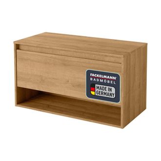 Fackelmann Waschtischunterschrank Natura ohne Beckenausschnitt/Badschrank mit Soft-Close-System/Ma&szlig;e (B x H x T): ca. 93,4 x 52,3 x 45,5 cm/hochwertiger Schrank 