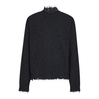 Uma Wang Rippstrick-Pullover mit Rundhalsausschnitt - - Knitwear - Herren - Grau - XL