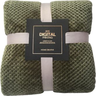 Sanwood Strukturierte weiche Decke, warme und leichte Überwurfdecke, Winter, warmes Netzgewebe, Ananas-Gitter, weiches Flanell, Bett, Sofa, Teppich, Condition