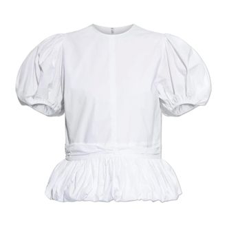 Rotate Rotate Birger Christensen, Femme, Blouses et Chemises, Blanc, Taille: 42 FR Puff Sleeve Bubble Top
