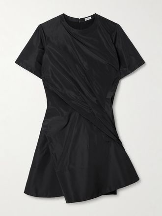 Loewe Minikleid Aus Taft Mit Falten In Wickeloptik - Schwarz