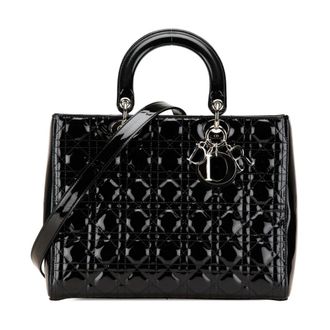 Dior Pre-owned Lady Medium Patent Tote - - Pre-owned - Damen - Schwarzk - ONE SIZE