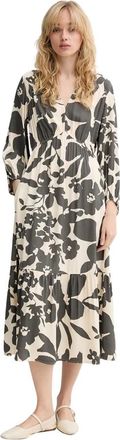 Marc O'Polo Femme, Robes, Multicolore, Taille: 40 FR Robe mi-longue &agrave; volants en viscose imprim&eacute; floral