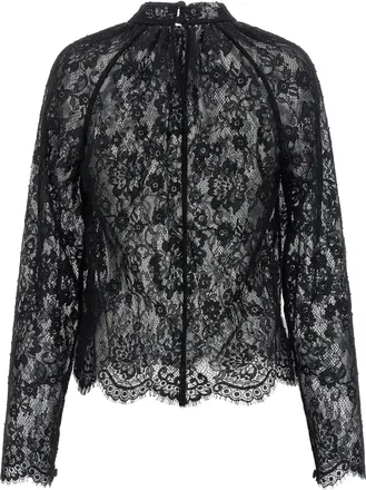 Self Portrait Lace Blouse - Black