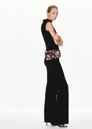 Mango Pantalon flare velours noir - Femme - XXS - MANGO