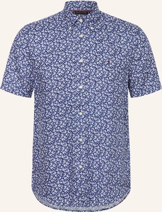 Tommy Hilfiger Kurzarm-Hemd Regular Fit Aus Leinen blau